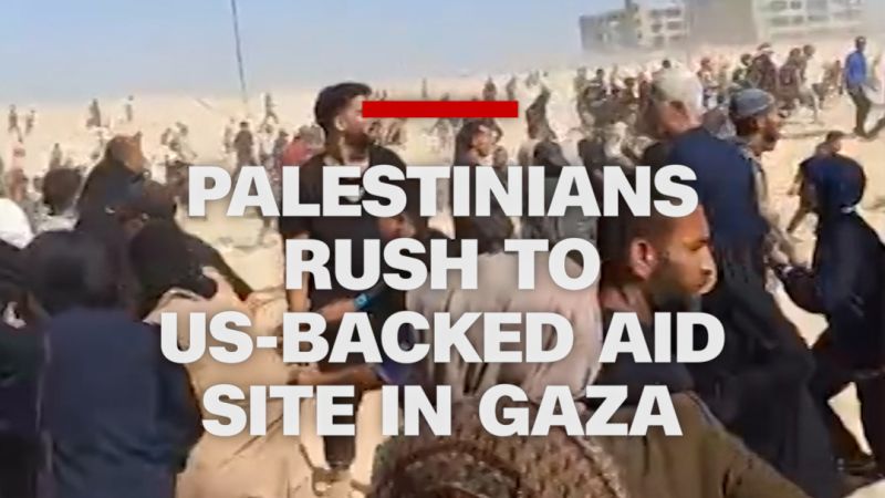 Thousands of Palestinians overrun US-backed aid site | CNN