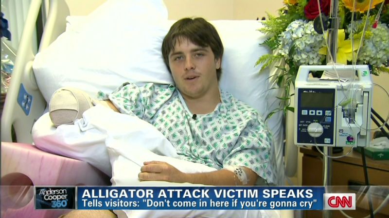 Kaleb Langdale talks about his encounter with an alligator. | CNN