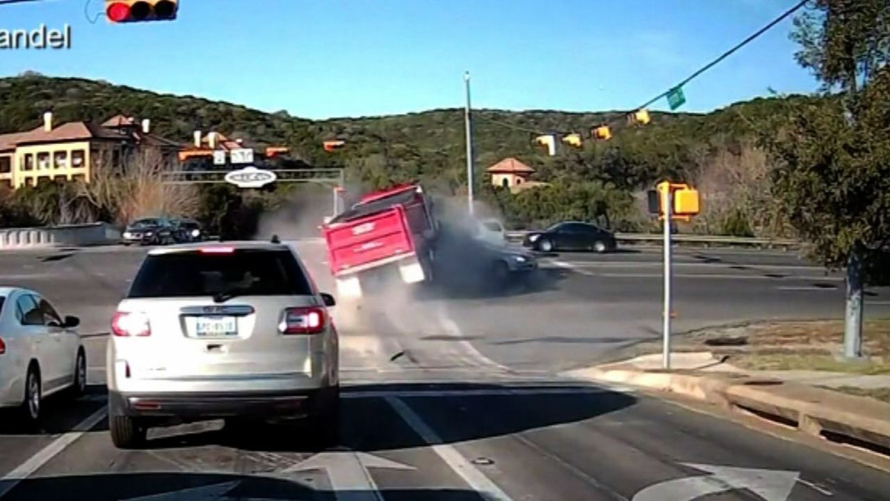 Terrifying dump truck crash caught on camera | CNN