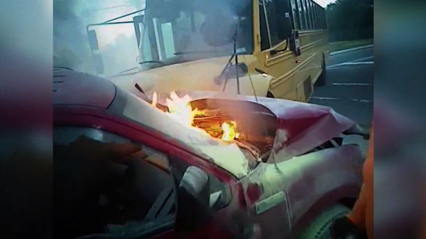 Man Trapped In Truck After Fiery Crash Cnn