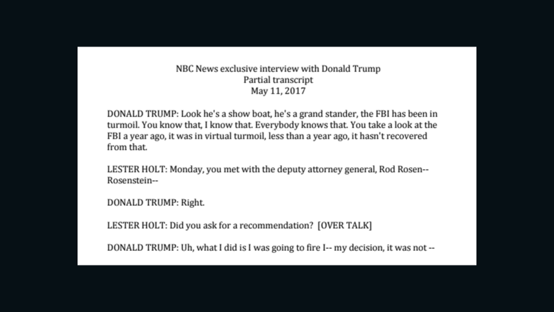 Partial Transcript Nbc News Interview With Donald Trump Cnn Politics