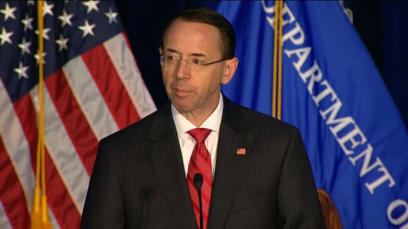 Deputy Ag Rosenstein Charlottesville Rhetoric ‘abhorrent To American