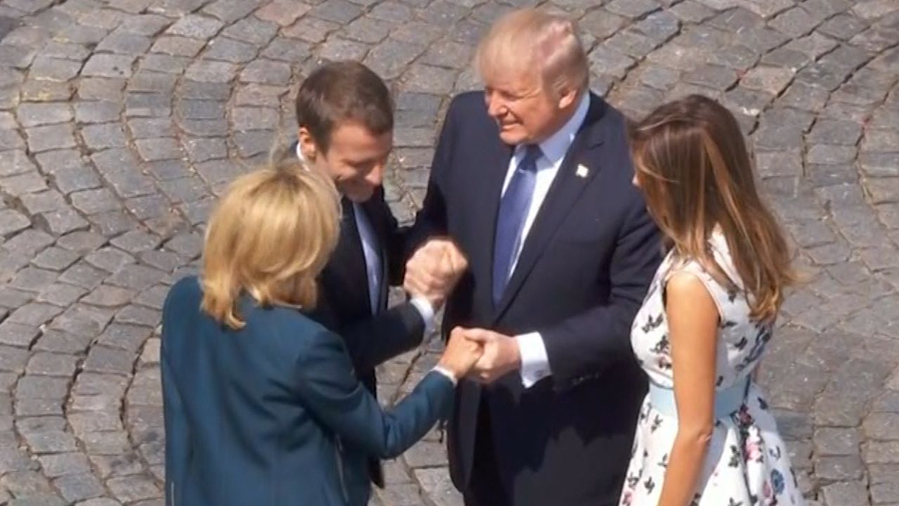 A Second By Second Analysis Of The Trump Macron Handshake Cnn Politics
