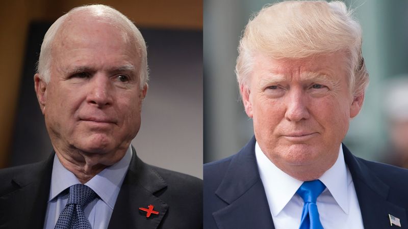 Mccains Thumbs Down Caps Contentious Relationship With Trump Cnn