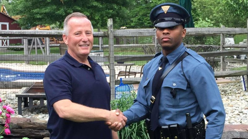 State Trooper Pulls Over The Cop Who Delivered Him Almost 27 Years Ago
