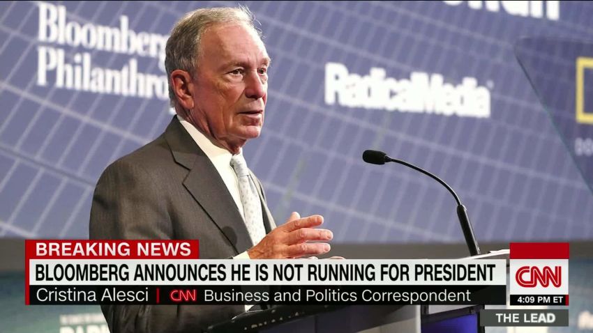 Bloomberg announces he will not run for President in 2020 | CNN Bloomberg announces he will not run for President in 2020 | CNN