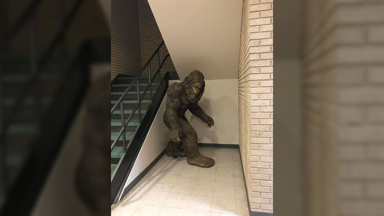 A missing Sasquatch statue was just found alone in the woods | CNN