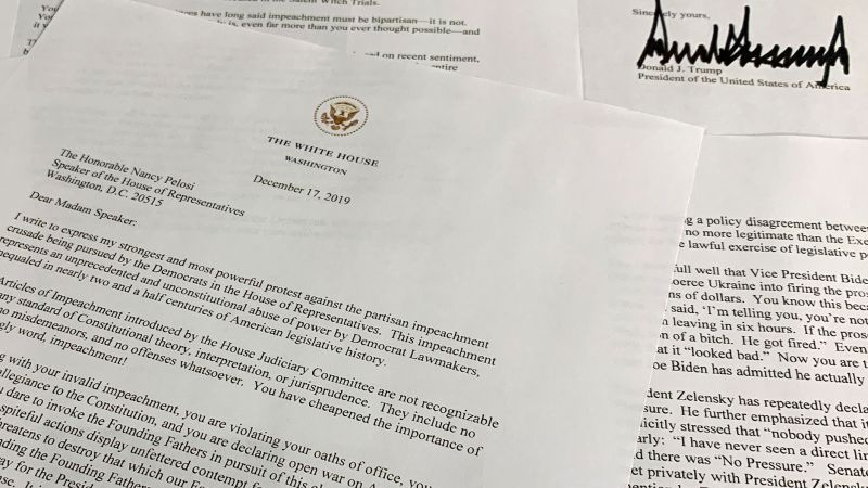 Fact check: Trump’s wild anti-impeachment letter to Pelosi is filled ... Fact check: Trump’s wild anti-impeachment letter to Pelosi is filled ...