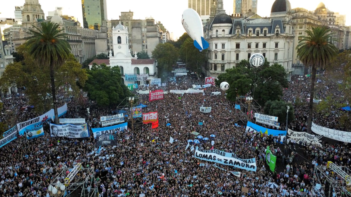 Tens of thousands protest as Milei’s austerity measures hit Argentina’s ... Tens of thousands protest as Milei’s austerity measures hit Argentina’s ...