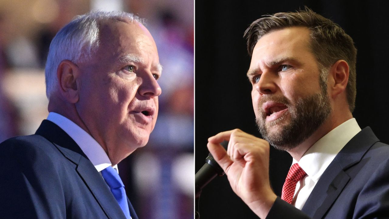 Vice Presidential Debate Between Jd Vance Tim Walz On Cbs Cnn Politics