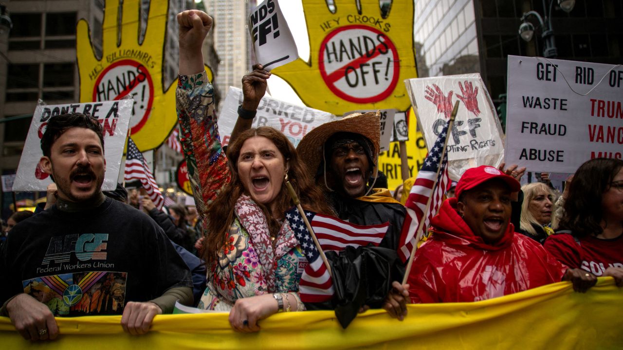 ‘Hands Off!’ protesters rally against President Donald Trump and Elon ... ‘Hands Off!’ protesters rally against President Donald Trump and Elon ...