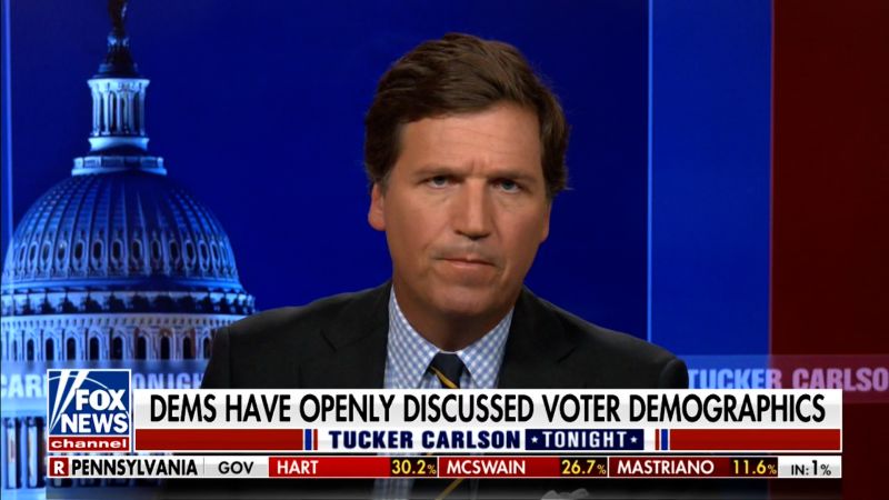 Tucker Carlson now says he doesn’t know about a conspiracy theory he’s pushed in 400 segments ...
