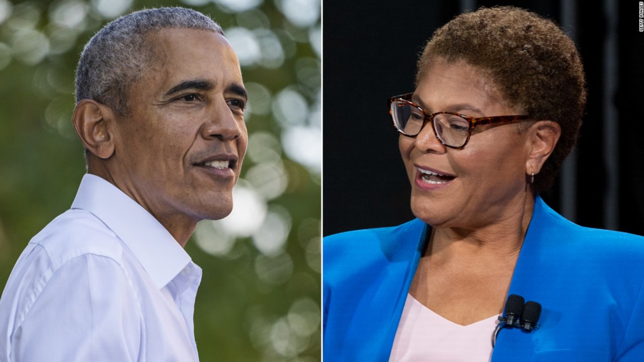 Obama Endorses Karen Bass In Los Angeles Mayoral Race Cnn Politics