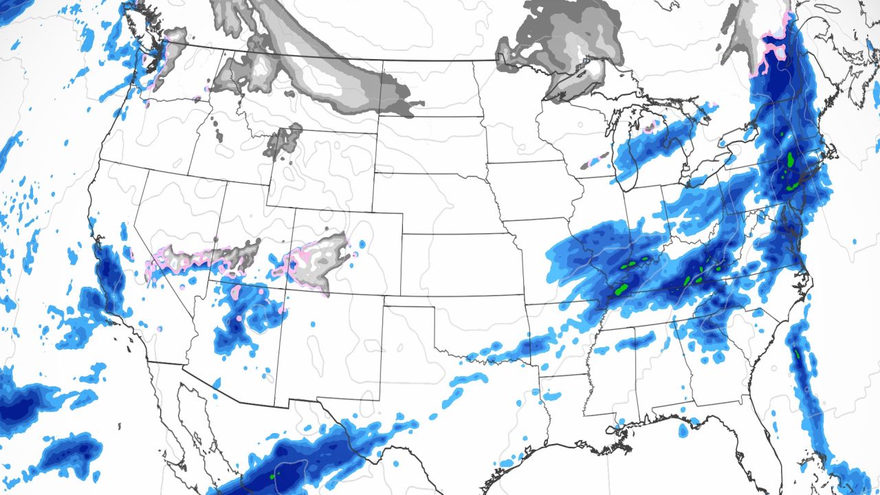 Snow continues for parts of the West as rain continues for parts of the ...