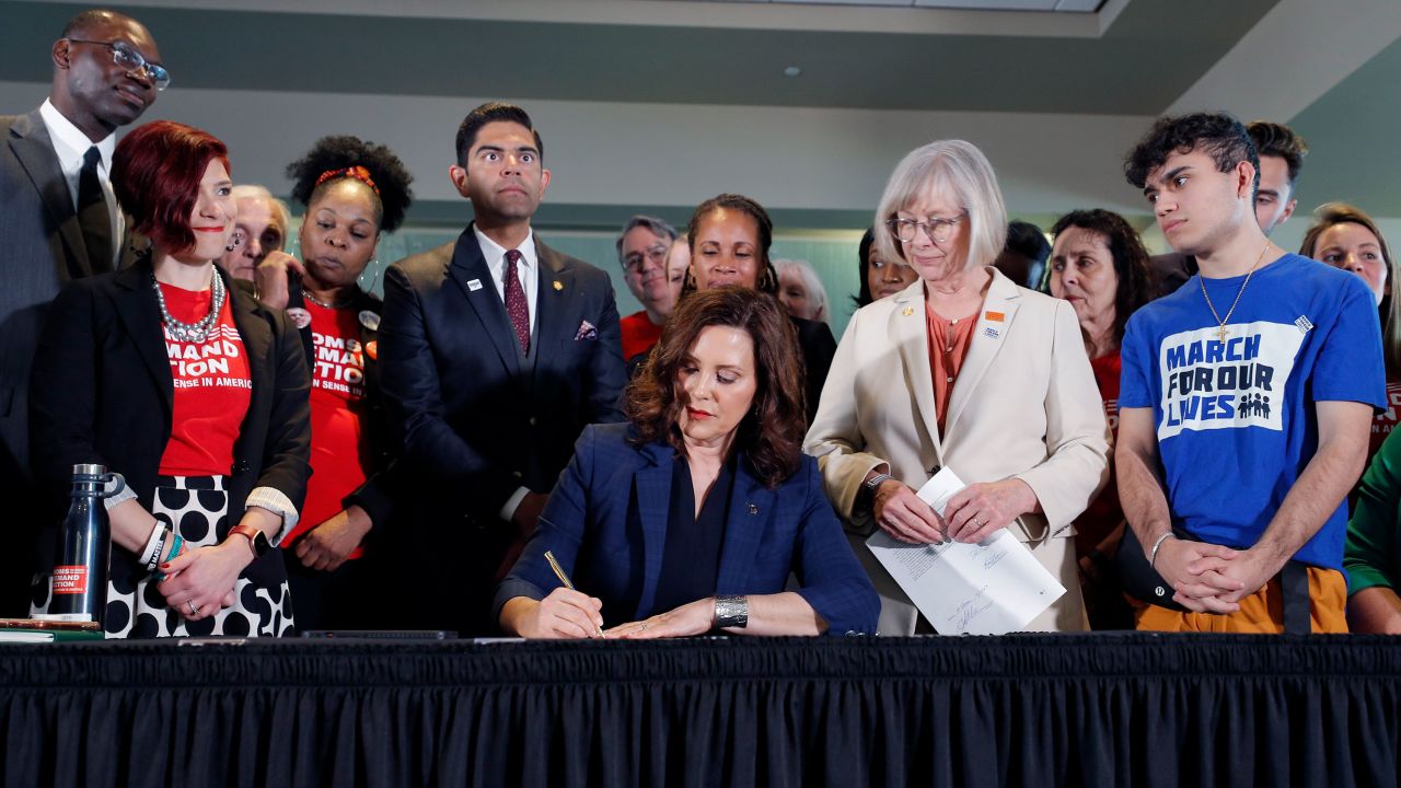 Gretchen Whitmer, Michigan governor, signs gun control package | CNN ...