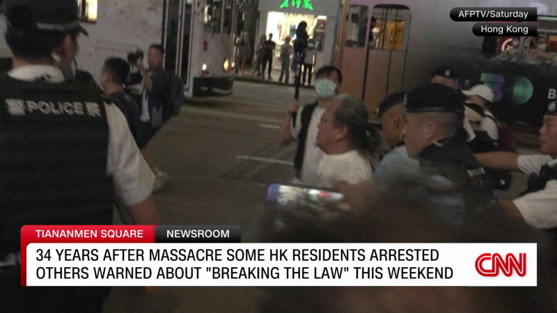 Hong Kong Police Detain Several People On The Eve Of The Tiananmen
