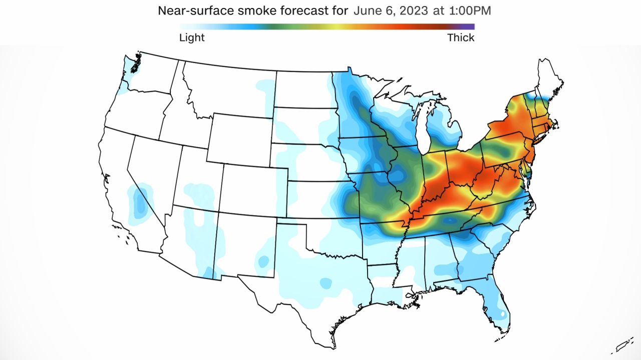 Smoky Week Ahead From Wildfires In Canada Is Expected To Lead To More