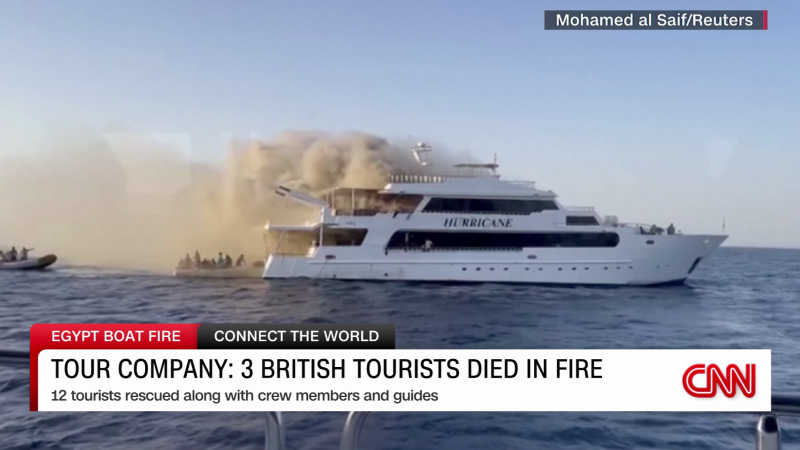 Three British tourists killed after boat catches fire off Egypt | CNN Three British tourists killed after boat catches fire off Egypt | CNN