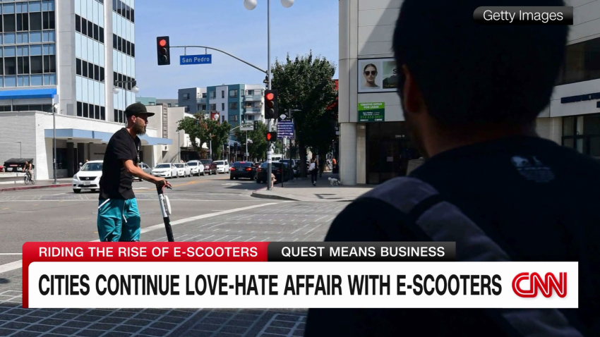 Richard Quest shows his love for e-scooters, speaks to Lime CEO | CNN