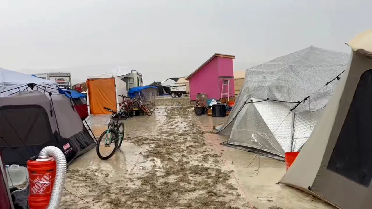 Tens of thousands at Burning Man 2023 told to conserve water and food after heavy rains leave ...