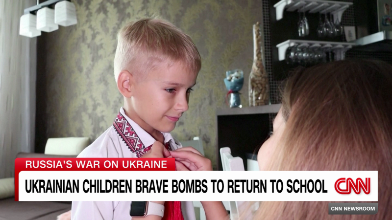 Ukrainian children brave bombs to return to school | CNN