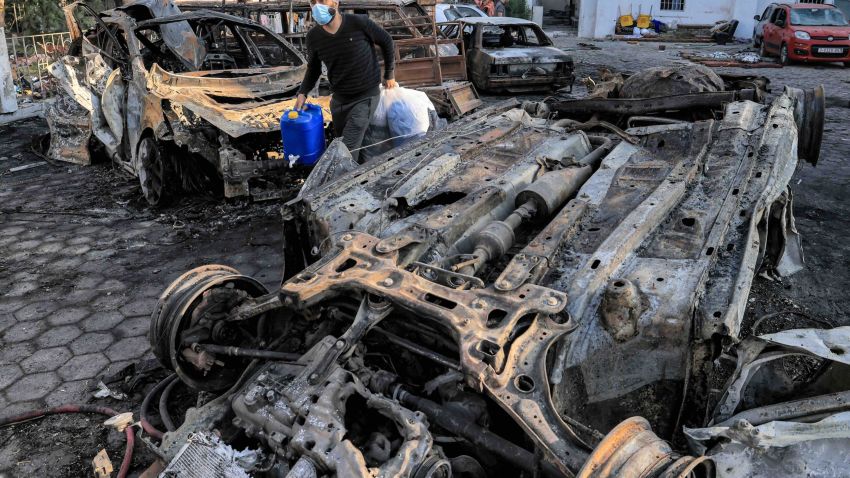 Video: Rocket fired from Gaza makes sharp turn back before blast seen at hospital | CNN
