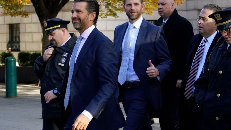 Live Updates Eric And Donald Trump Jr Testify In New York Civil Fraud