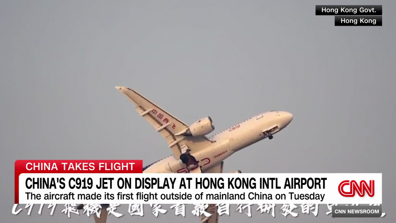 Chinese C919 jet showcased in Hong Kong | CNN