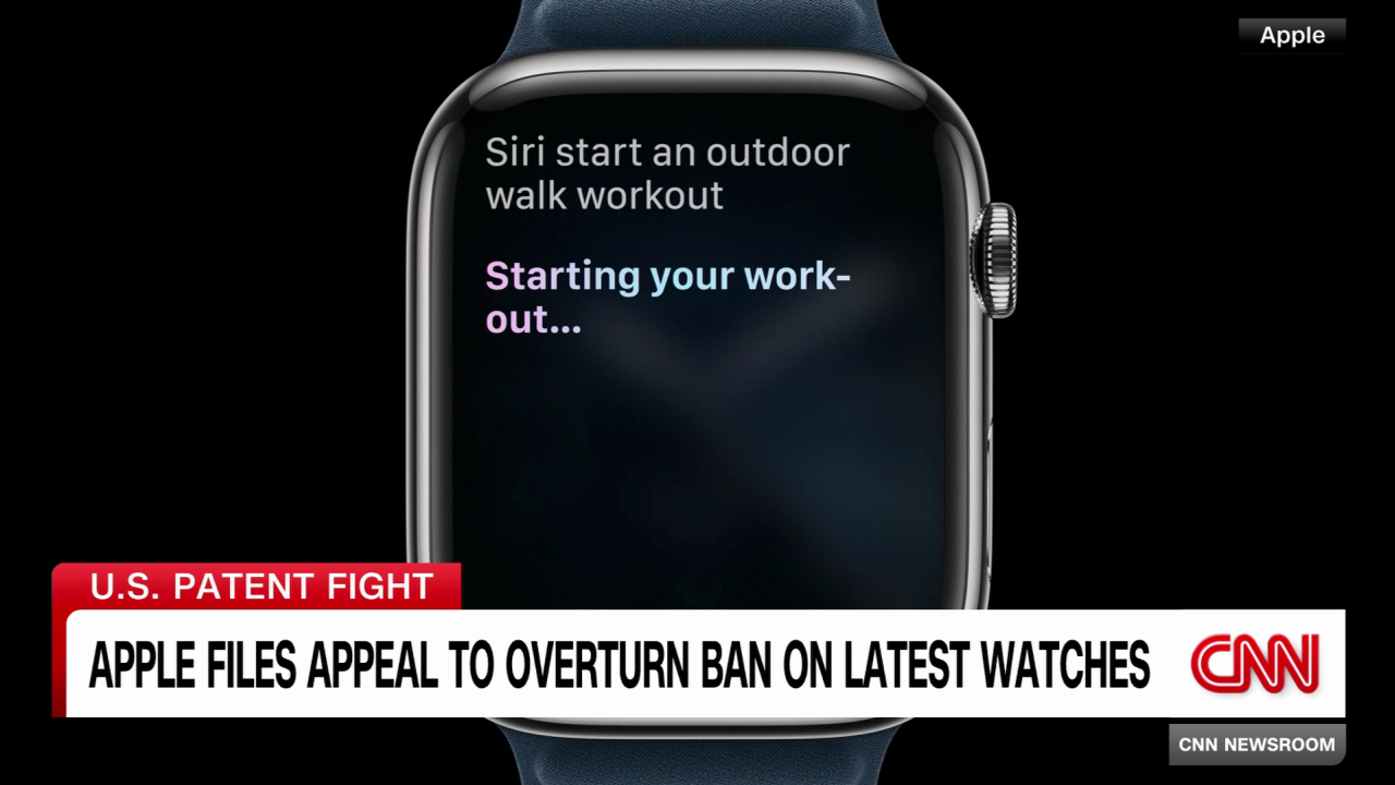 Apple files appeal to overturn ban on some Apple Watch models | CNN Business