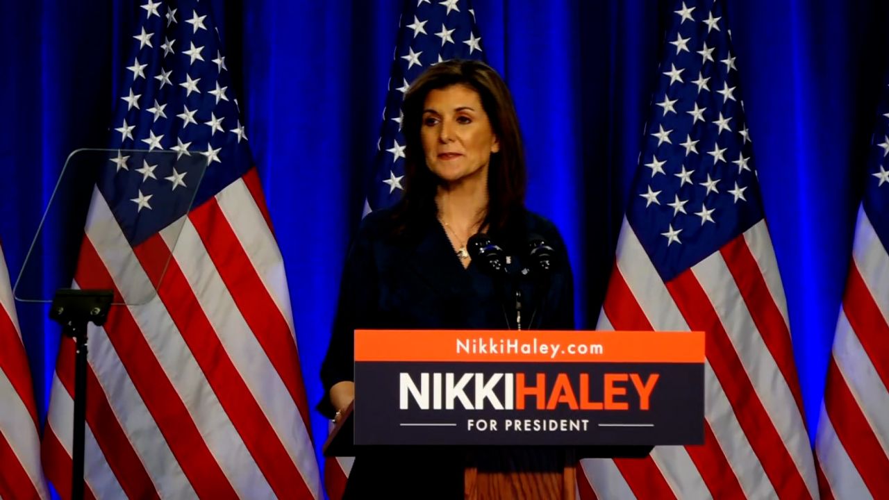 Haley gets emotional during speech discussing her husband, whom Trump mocked | CNN Politics