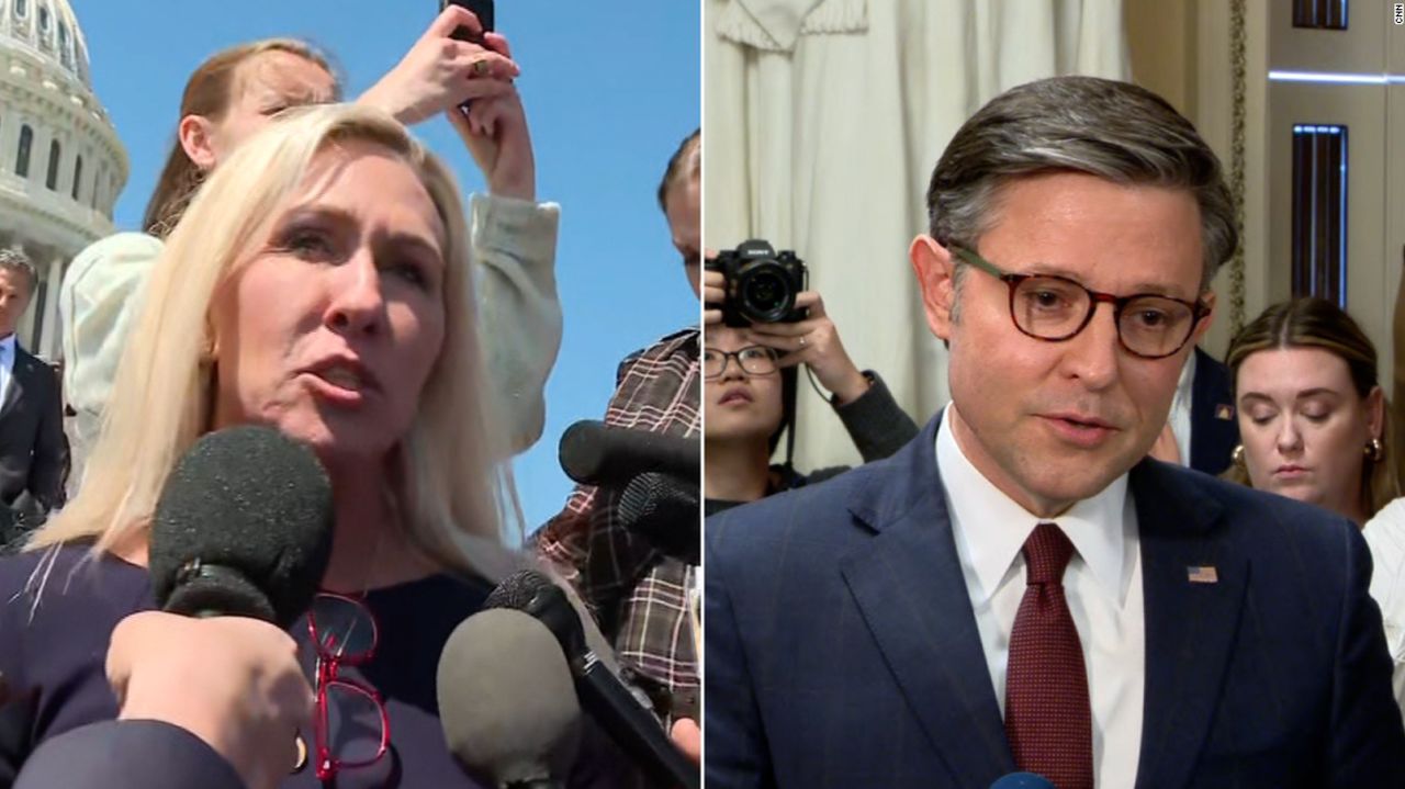 Marjorie Taylor Greene Attacks Mike Johnson Minutes After Ukraine Aid