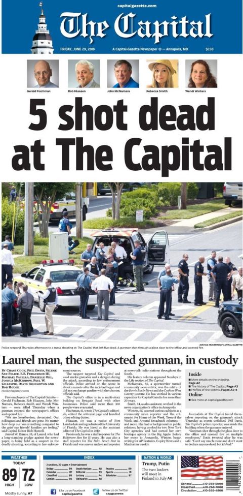 Live Updates Deadly Shooting At Maryland Newspaper Cnn