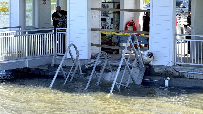 Sapelo Island Georgia The Collapse Of A Ferry Dock Gangway Left 7