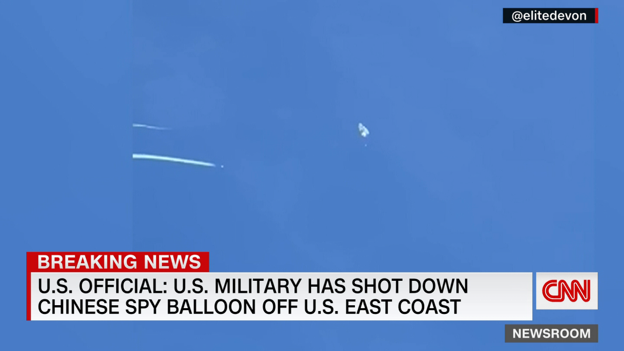 February 4 2023 Us Shoots Down Chinese Spy Balloon Off East Coast