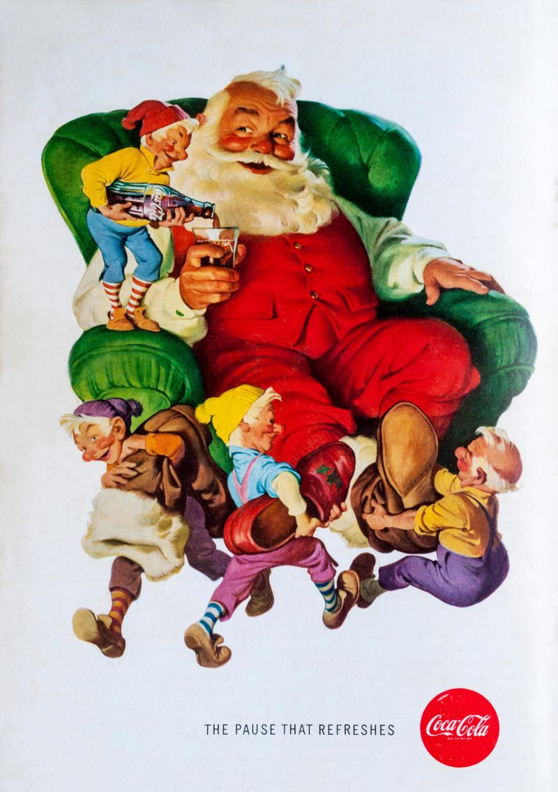 When did santa become red store