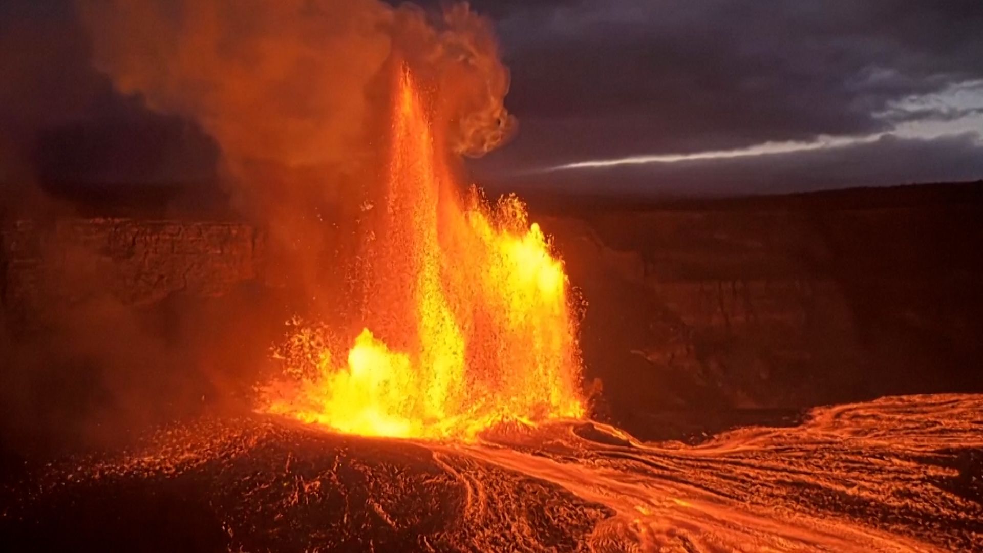 Lava De Erupción De Volcán