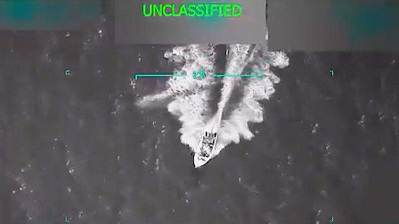 Watch: Video shows moment US strikes alleged ‘drug vessel’ tied to Venezuelan cartel | CNN Politics